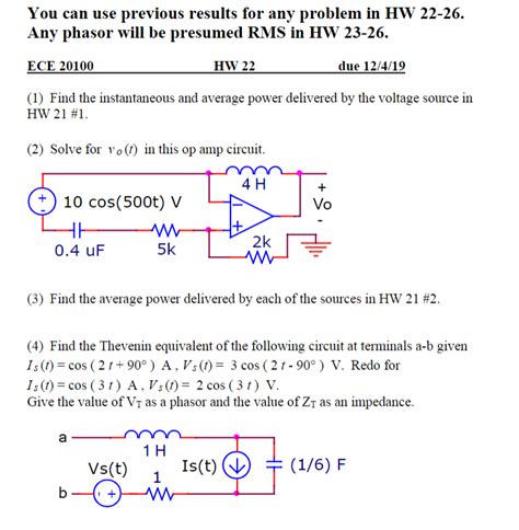 Solved You Can Use Previous Results For Any Problem In HW Chegg Com