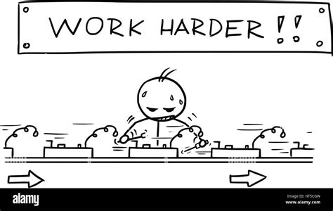Assembly Line Worker Cartoon