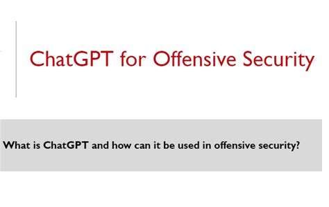 Disc Infosec Blogchatgpt For Offensive Security Disc Infosec Blog