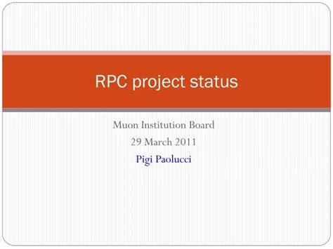 PPT RPC Project Status PowerPoint Presentation Free Download ID