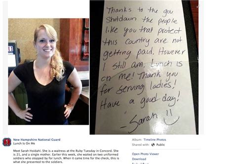 Ruby Tuesday Waitress Picks Up Tab For National Guardsmen Concord Nh Patch