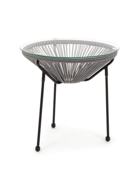 Gardex მაგიდა 2 სკამით რუხი Rattan Gardex