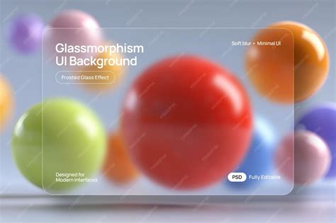 Glassmorphism Ui Background With Frosted Glass Effect And Blurred