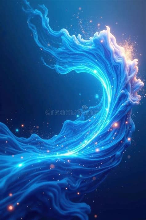 Swirling Blue Energy Abstract Tech Wave Corporate Backdrop Futuristic Flow Technology Stock