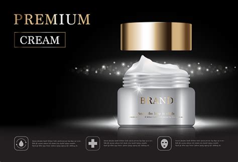 연간 판매 또는 축제 판매를 위한 수분 공급 페이셜 크림 흰색과 금색 크림 마스크 병은 황금빛 배경에 분리되어 있습니다 우아한 화장품 광고 일러스트레이션 3차원 형태에 대한