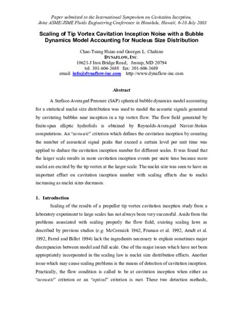 Pdf Control Of Cloud Cavitation Through Microbubbles Bryce Pearce