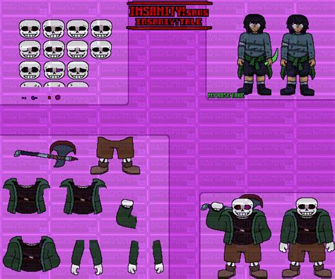 Insanitytale Sans Sprite Sheet By Catwithagunx On Deviantart