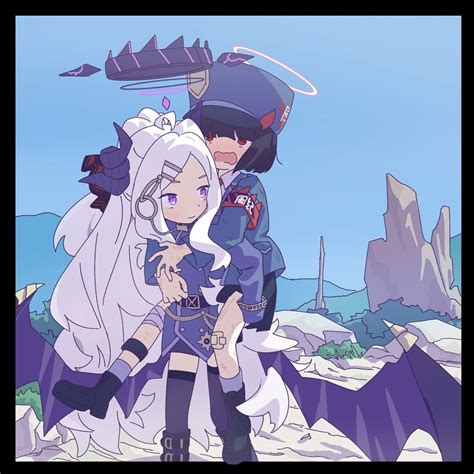 Hina And Prefect Team Member Blue Archive Drawn By Shimotsu Danbooru