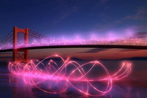 Premium Photo Quantum Entanglement Bridge Transmitting 5g Signal 00092 02