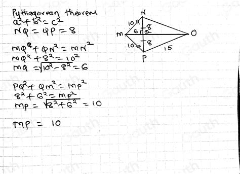 Solved Segment Mo Is The Perpendicular Bisector Of Segment Np 12 What