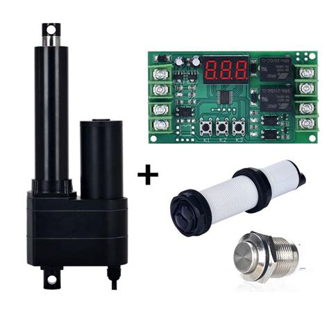 Dihool 600mm Stroke Electric Linear Actuator With C30 Controller 1000kg Load 2200lb Dc12v 24v