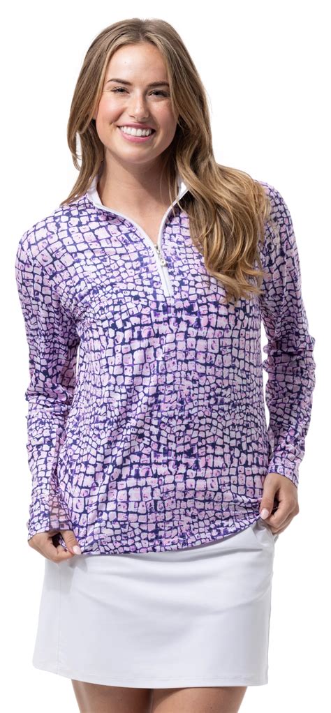 Sansoleil Solcool Print Mock Cubepk 900463 Peanuts And Golf
