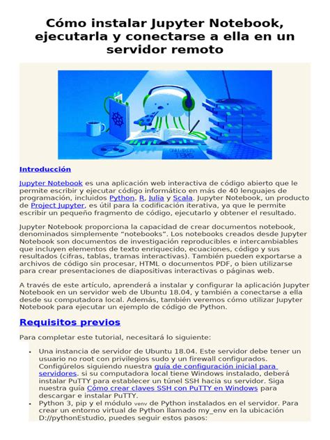 Cómo Instalar Jupyter Notebook Español Pdf