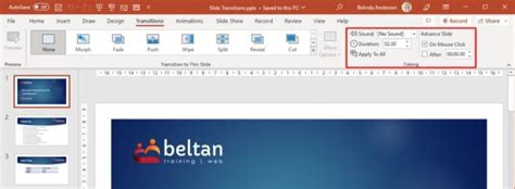 How To Add Slide Transitions In Powerpoint The Training Lady