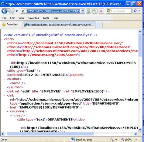 wcf data services and odata for oracle database