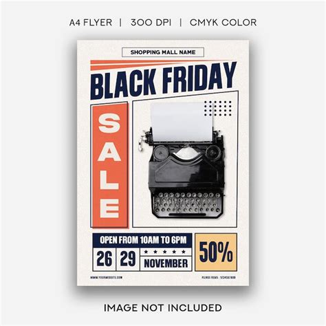 Premium Vector Black Friday Retro Flyer Template