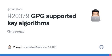 Gpg Supported Key Algorithms · Issue 20379 · Githubdocs · Github
