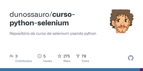 Github Dunossaurocurso Python Selenium Repositório De Curso De