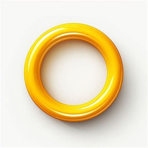 Premium Photo A Yellow Circle Is On A White Background