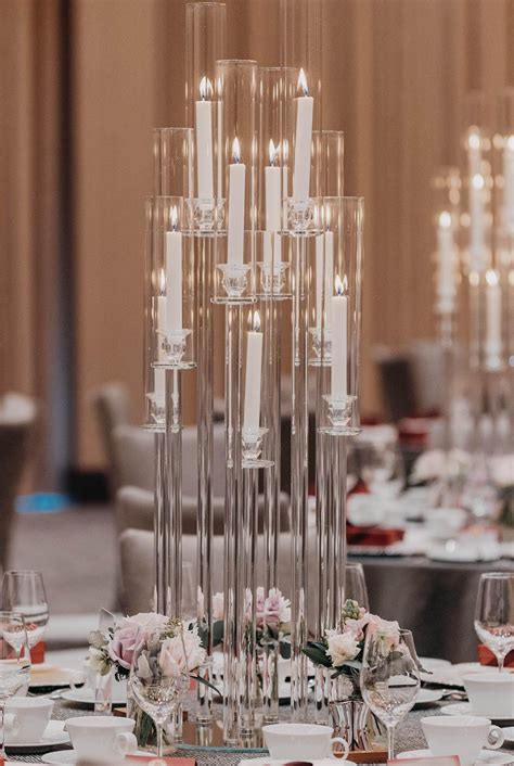 Glass Centerpieces For Banquets Set Of 4 28 Clear Glass Vase
