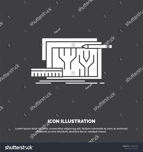 Architecture Blueprint Circuit Design Engineering Icon Stock Vector Royalty Free 1255463302