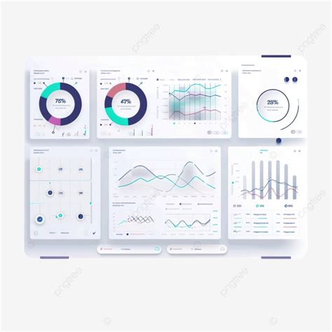 대시보드 Ui 플랫 와이어프레임 개념 모니터링 개발 통계 Png 일러스트 및 이미지 에 대한 무료 다운로드 Pngtree