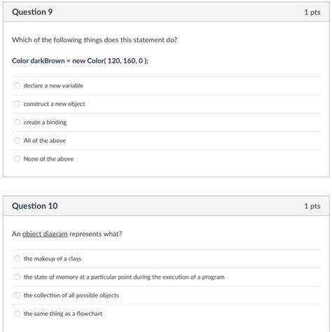 Solved Question 1 1 Pts An Objects Properties Are Also