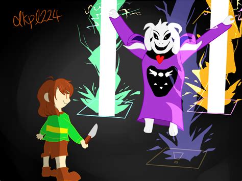 Chara Vs Asriel Dreemurr By Dkpl On Deviantart