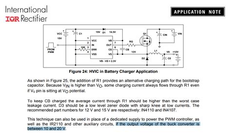 Gate Driving Maximum Output Voltage For A Buck Converter With Ir2110