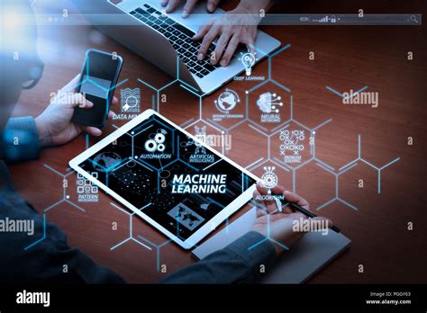 Machine Learning Technology Diagram With Artificial Intelligence Ai Neural Network Automation