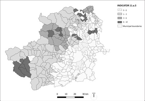 11 a 3 number of shared functions of a municipality compared to the