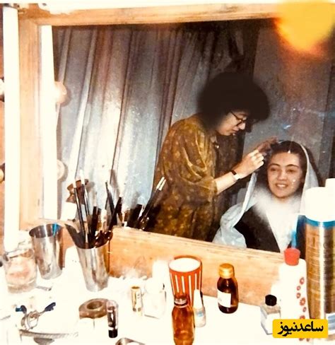 تصویری دیده نشده از نیکی کریمی در 21 سالگی در اتاق گریم چهارمین فیلمش