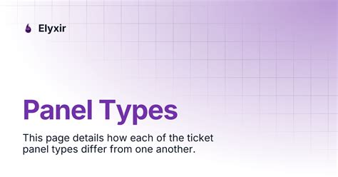Panel Types Elyxir