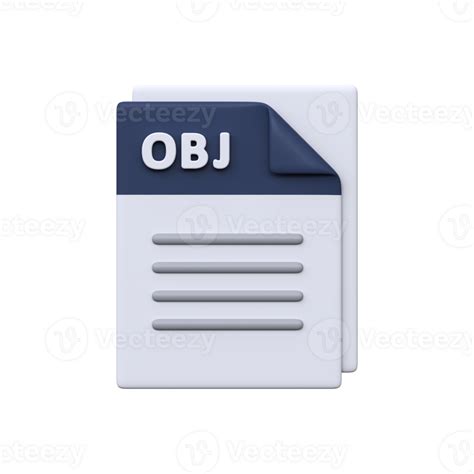 Obj File Format 3d Icon 3d Model Format For Geometry Mesh Data And Digital Object Rendering
