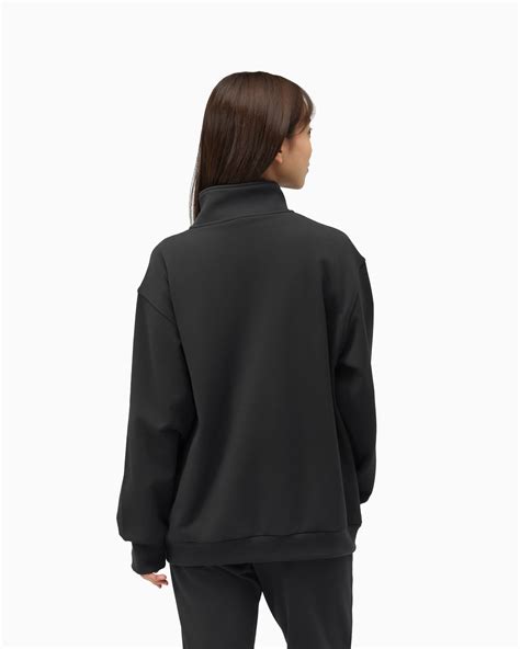 Chenille Half Zip Top L ブラック コンバース オンライン ショップ Converse Online Shop