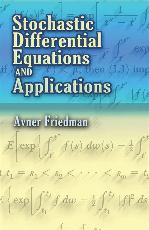 Stochastic Differential Equations And Applications Dover Books On Mathematics