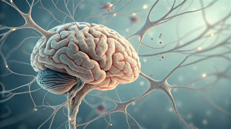 Brain Neuron Network 3d Render Neural Connections Cognitive Function Neurology Neuroscience