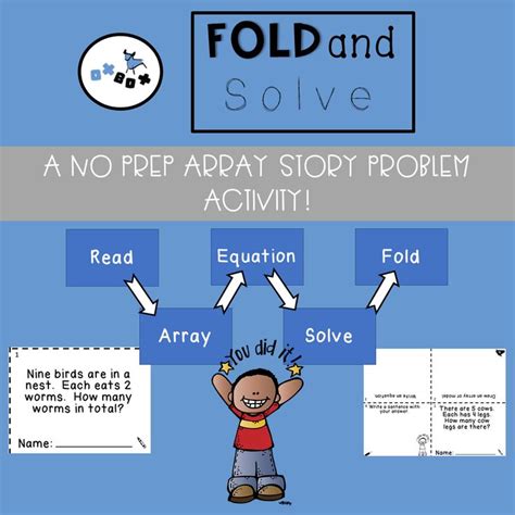 Array Word Problem Fold And Solve Activity No Prep Story Problems