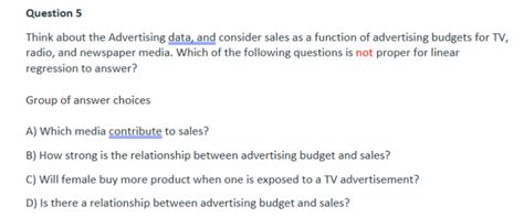 solved linear regression quiz instructions question 1 simple
