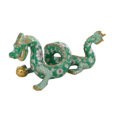 Herend Small Dragon Green Dynasty Herend Canada