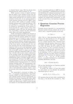 Quantum Gaussian Process Regression For Bayesian Optimization Deepai