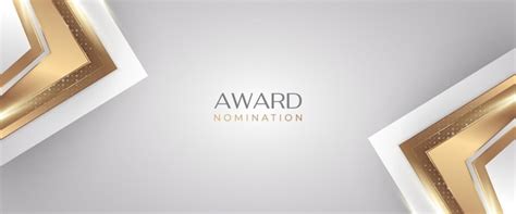 골든 라인과 빛나는 빛이 있는 고급스럽고 우아한 흰색 및 금색 배경은 수상 배너 카드 지명 행사 공식 초대 또는 인증서 디자인에 사용할 수 있습니다 프리미엄 벡터