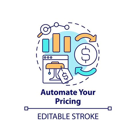Automate Pricing Concept Icon Online Marketplace Success Tip Abstract Idea Thin Line