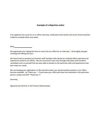 FREE Rejection Letter Samples To Download