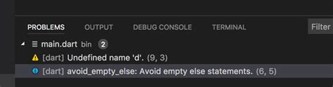 Add Lint Name In Problems Panel · Issue 359 · Dart Codedart Code