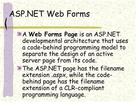 Ppt Aspnet Powerpoint Presentation Free Download Id4371093