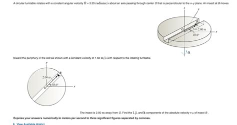Solved A Circular Turntable Rotates With A Constant Angular