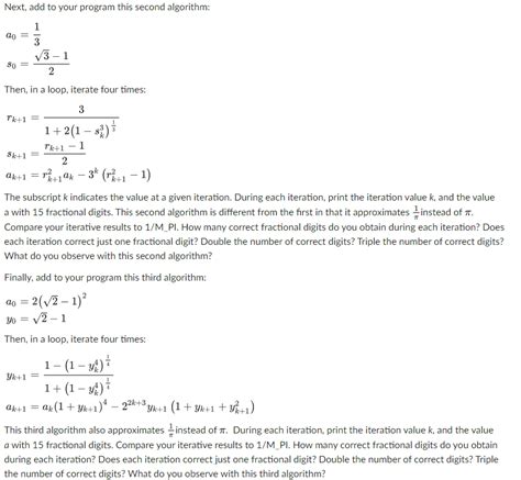 Solved Next Add To Your Program This Second Algorithm