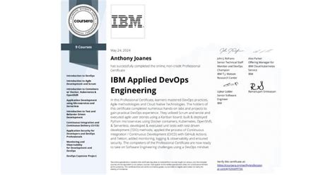 Anthony Joanes On Linkedin Completion Certificate For Ibm Applied