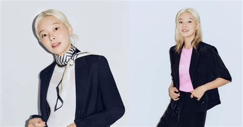 모델 송해나 스카프로 포인트 블랙으로 갖춰 입은 오피스 파워슈트룩 패션엔